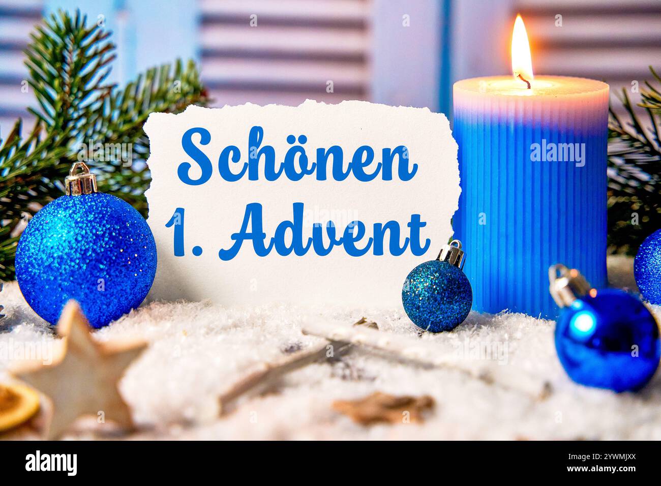 Bavaria, Germany - December 10, 2024: Have a nice 1st Advent Advent ...