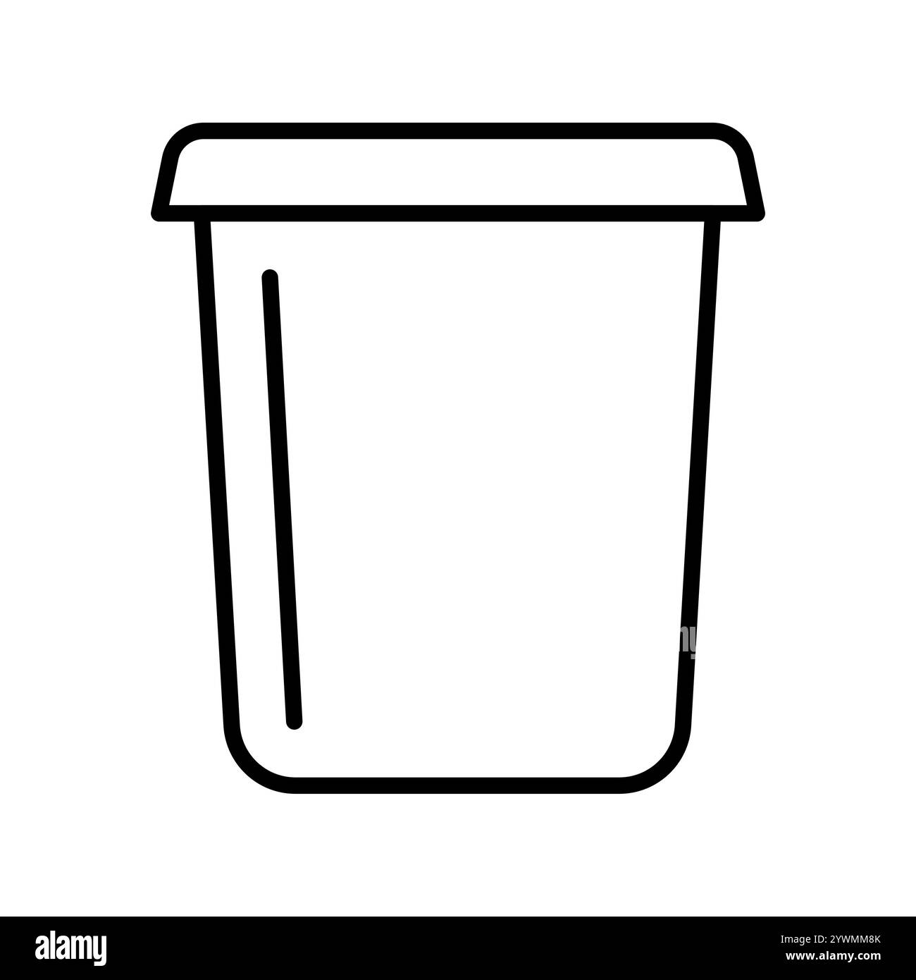 Plastic tub line icon. Vector isolated element. Editable stroke Stock ...
