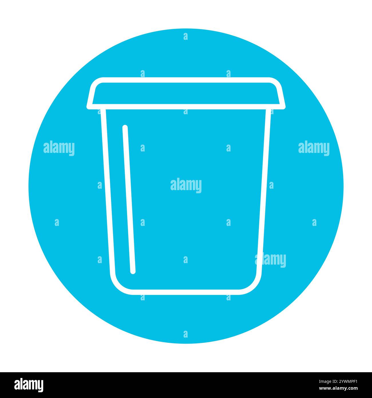 Plastic tub line icon. Vector isolated element. Editable stroke Stock ...
