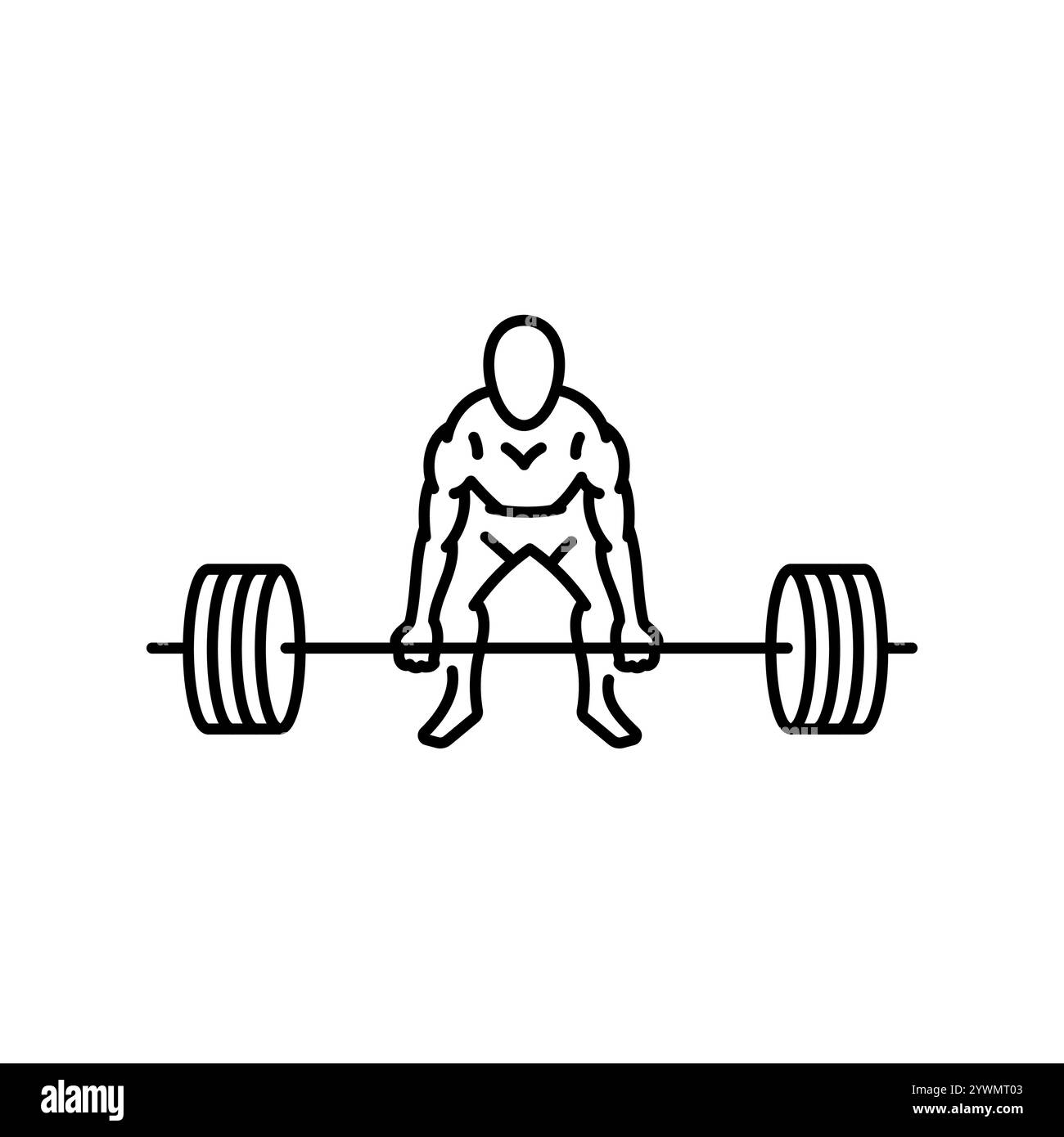 Deadlift vector vectors Black and White Stock Photos & Images - Alamy