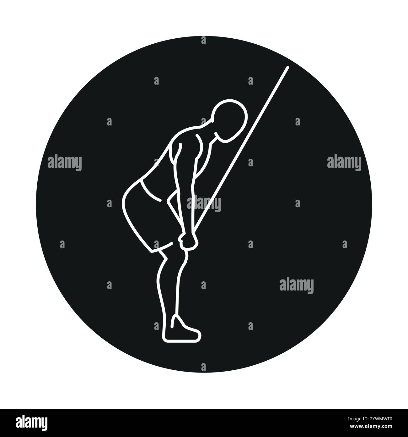 Lat Pulldown line icon. Vector isolated element. Editable stroke Stock ...