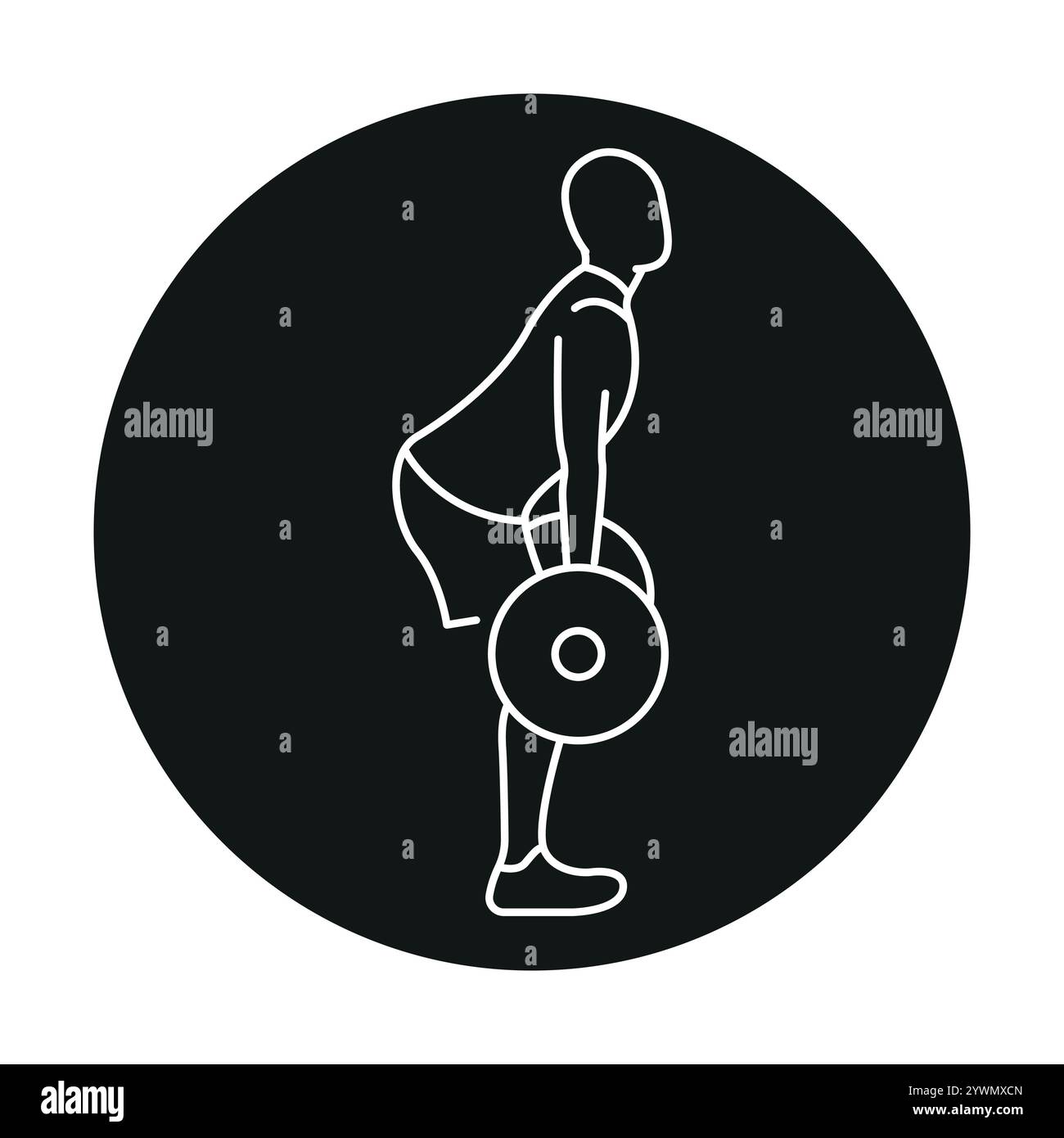 Romanian Deadlift line icon. Vector isolated element. Editable stroke ...