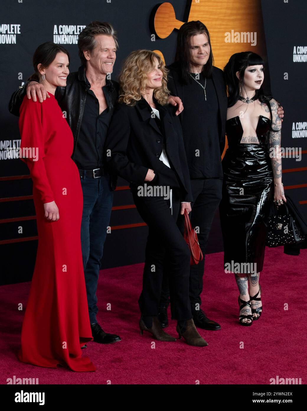 December 10, 2024, Hollywood, California, USA: (L-R) Sosie Bacon, Kevin ...