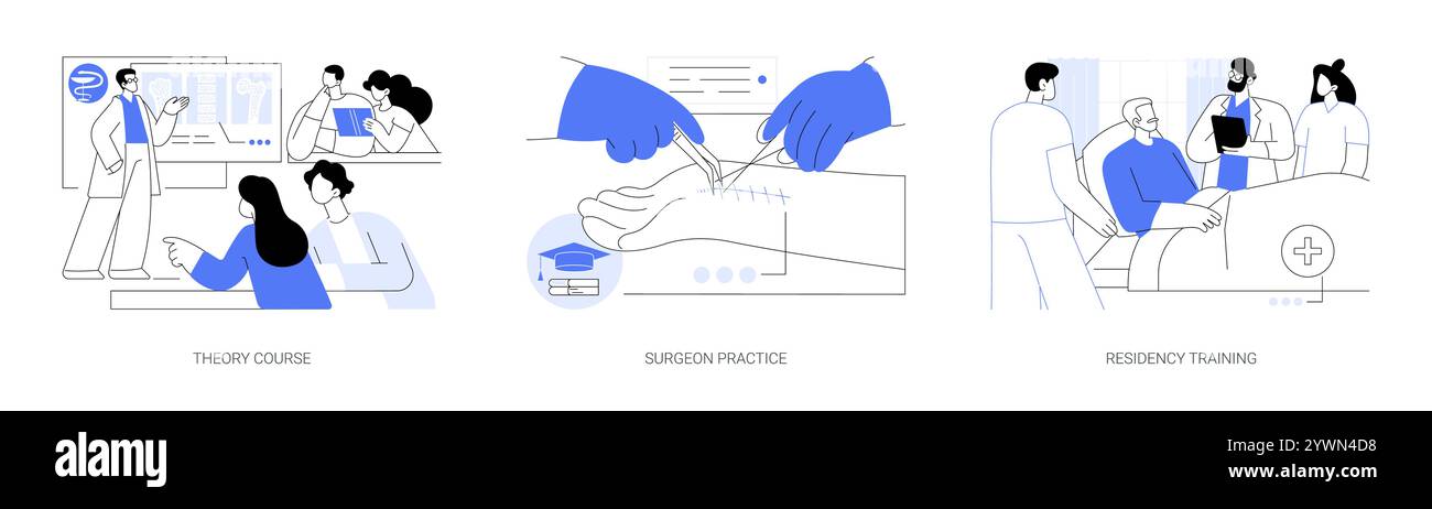 Doctor of Medicine isolated cartoon vector illustrations se Stock ...