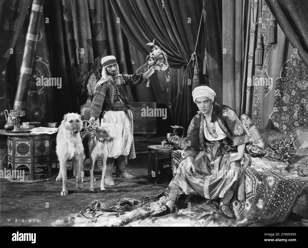 Legendary Silent Screen Actor RUDOLPH VALENTINO in a scene from THE SON ...