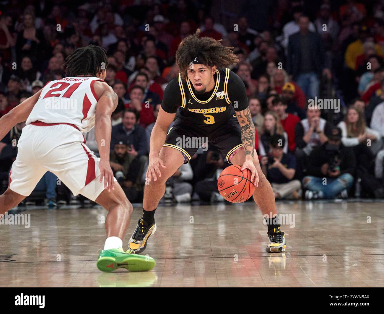 New York City on Tuesday Dec 10, 2024. Michigan Wolverines guard Tre ...