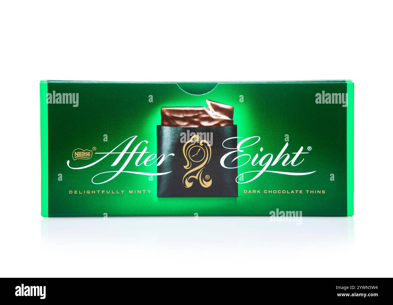 LONDON, UK - DECEMBER 051, 2024: Box of After Eight delightfully minty ...