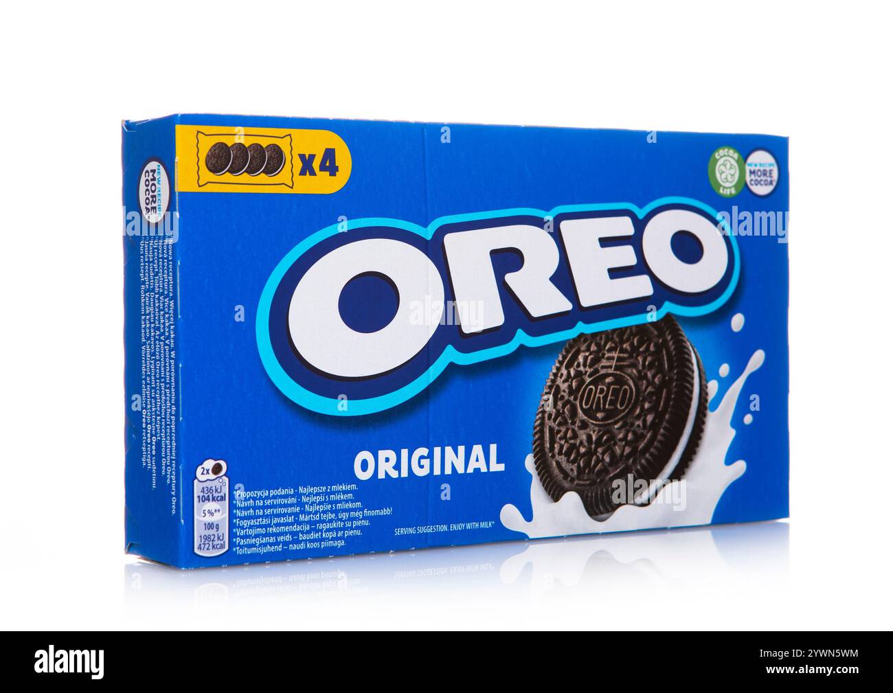LONDON, UK - DECEMBER 05, 2024: Oreo Original black cookie with cream ...