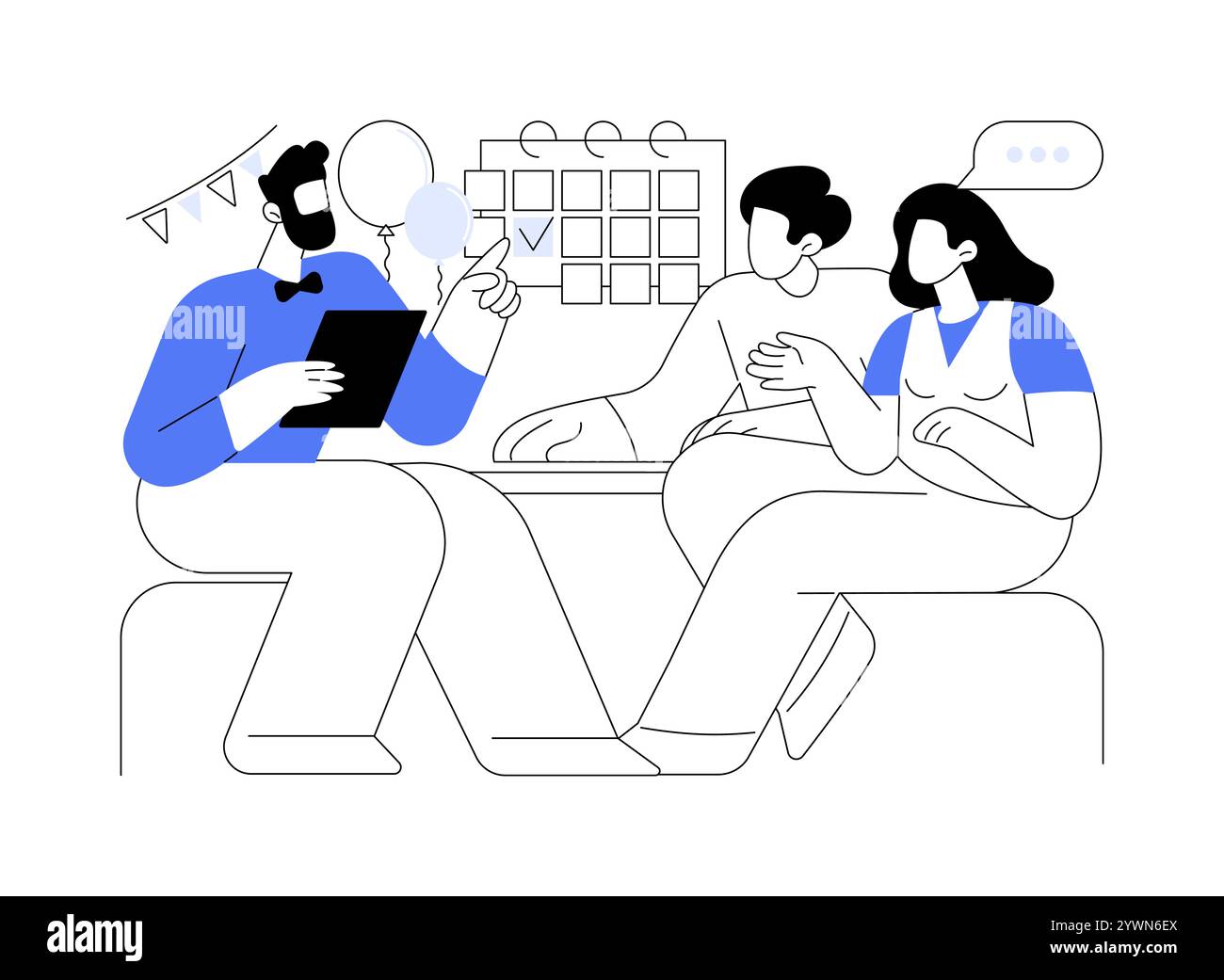 Meeting a couple isolated cartoon vector illustrations Stock Vector ...