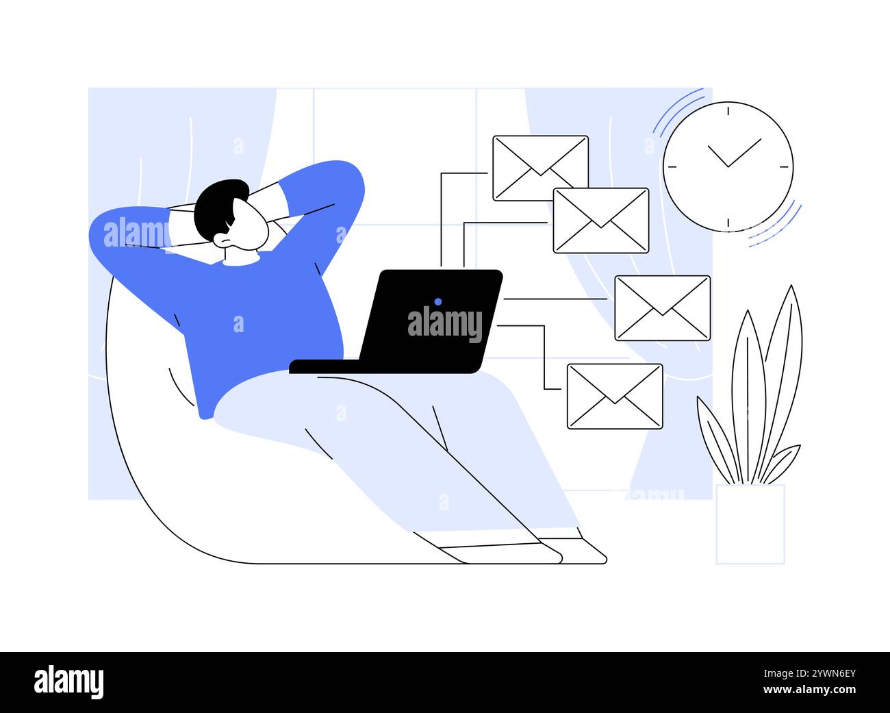 Procrastination isolated cartoon vector illustrations Stock Vector ...