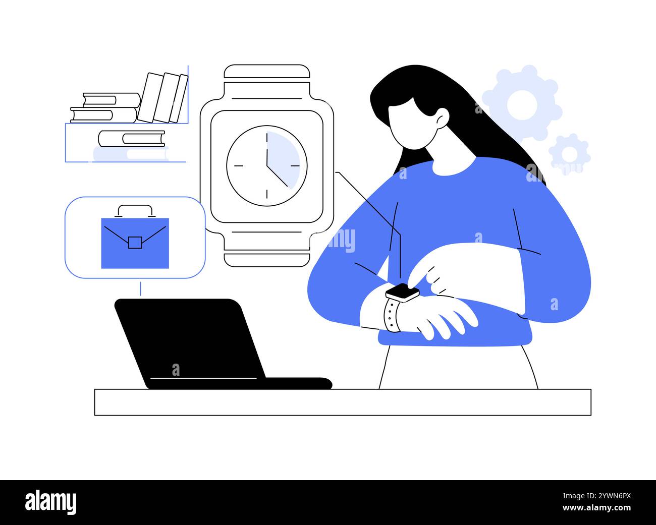 Time tracking isolated cartoon vector illustrations Stock Vector Image ...