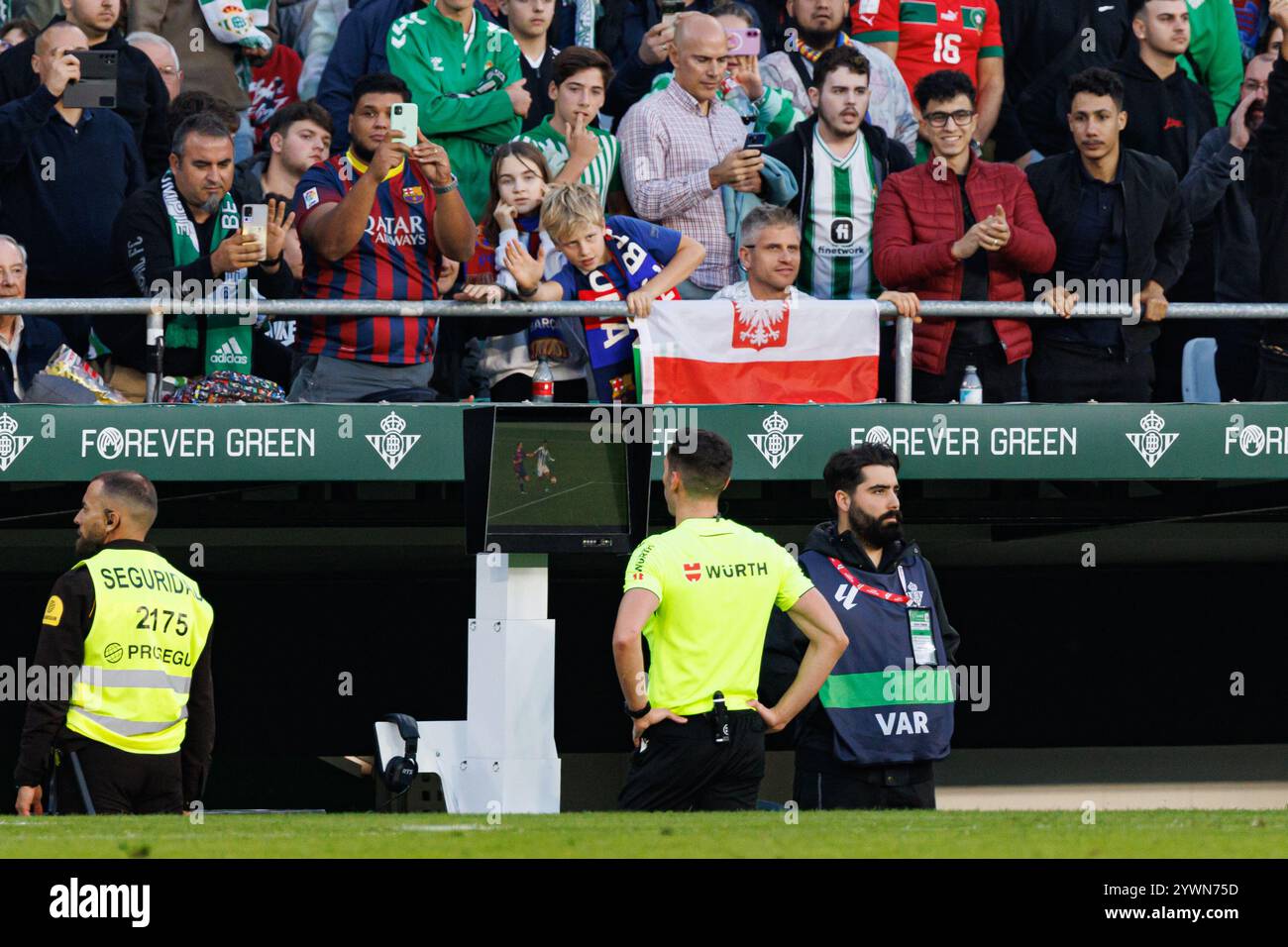 Alejandro Muniz Ruiz seen checking VAR during LaLiga EASPORTS game ...