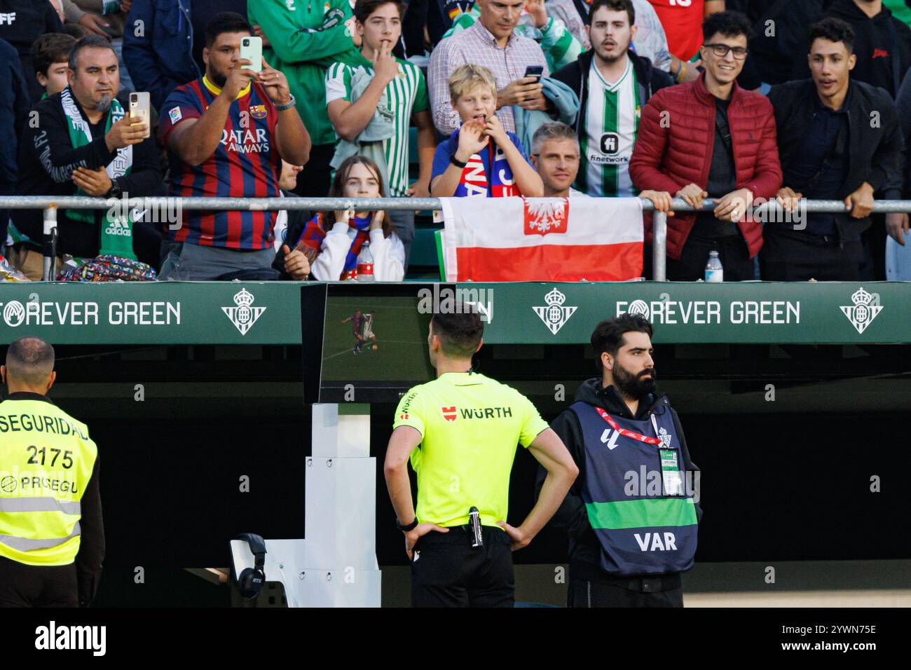 Alejandro Muniz Ruiz seen checking VAR during LaLiga EASPORTS game ...