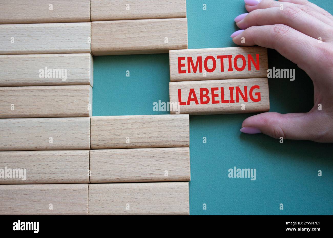 Emotion Labeling symbol. Concept words Emotion Labeling on wooden ...