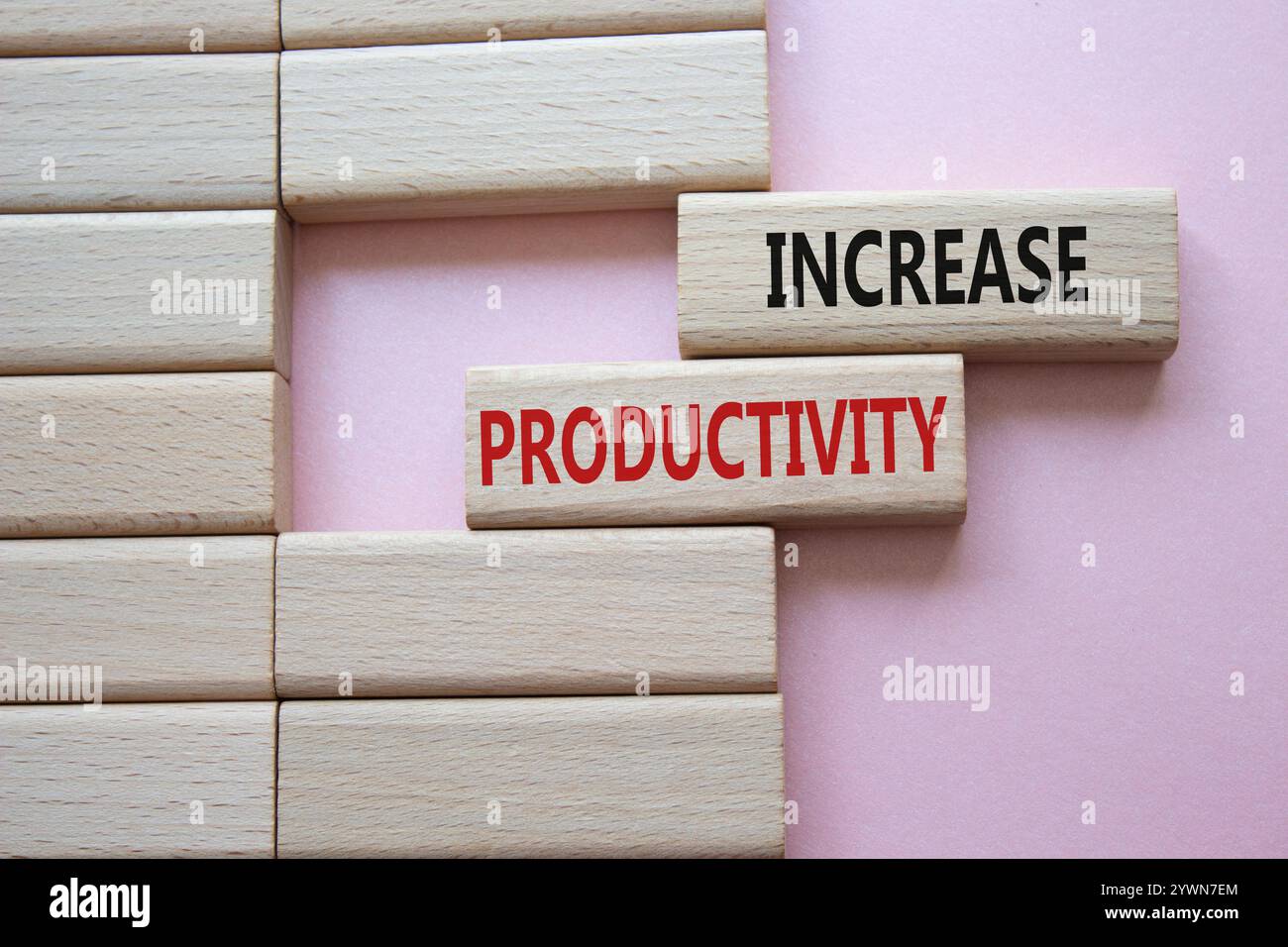 Increase Productivity symbol. Wooden blocks with words Increase ...