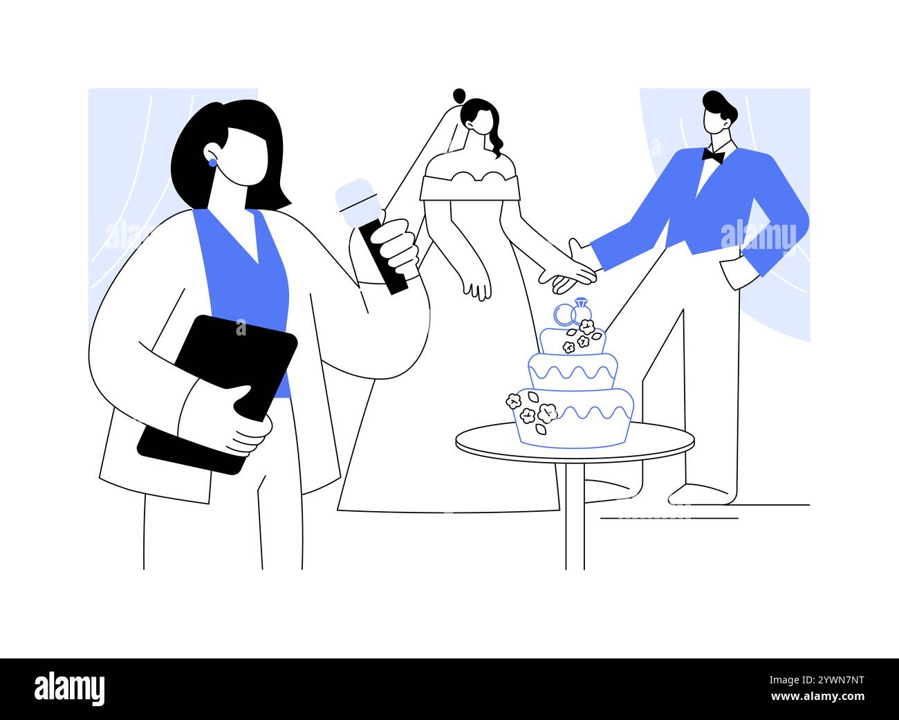 Wedding host isolated cartoon vector illustrations Stock Vector Image ...