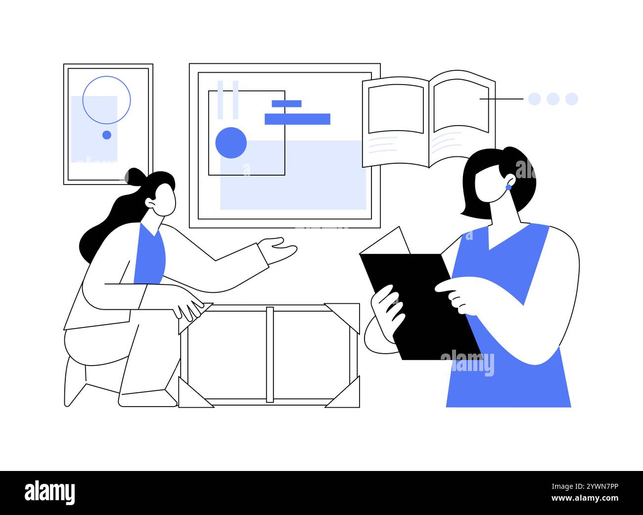 Catalog art isolated cartoon vector illustrations Stock Vector Image ...