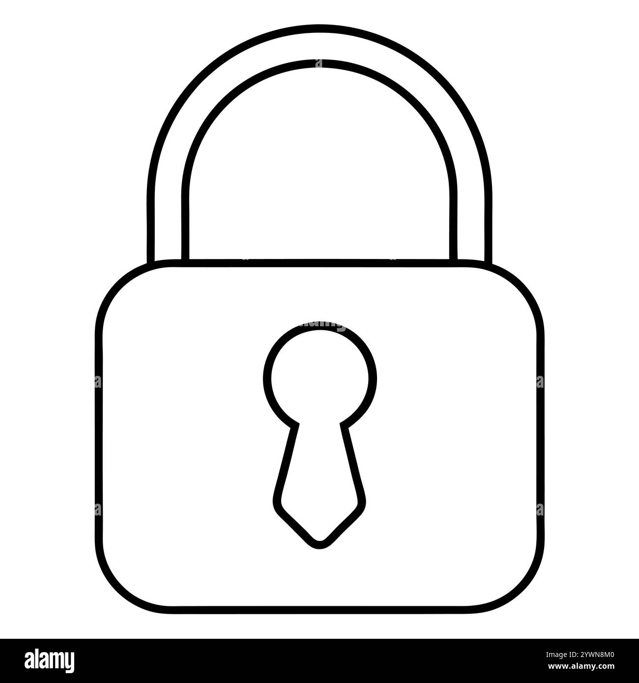 lock icon line art Stock Vector Image & Art - Alamy