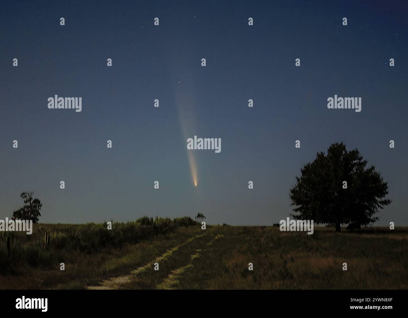 C 2023 A3 Tsuchinshan ATLAS Comet visible on 10-13-2024 October, from ...