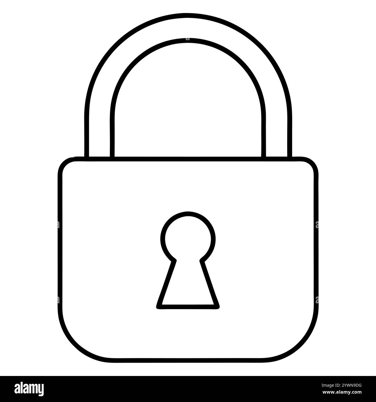 lock icon line art Stock Vector Image & Art - Alamy