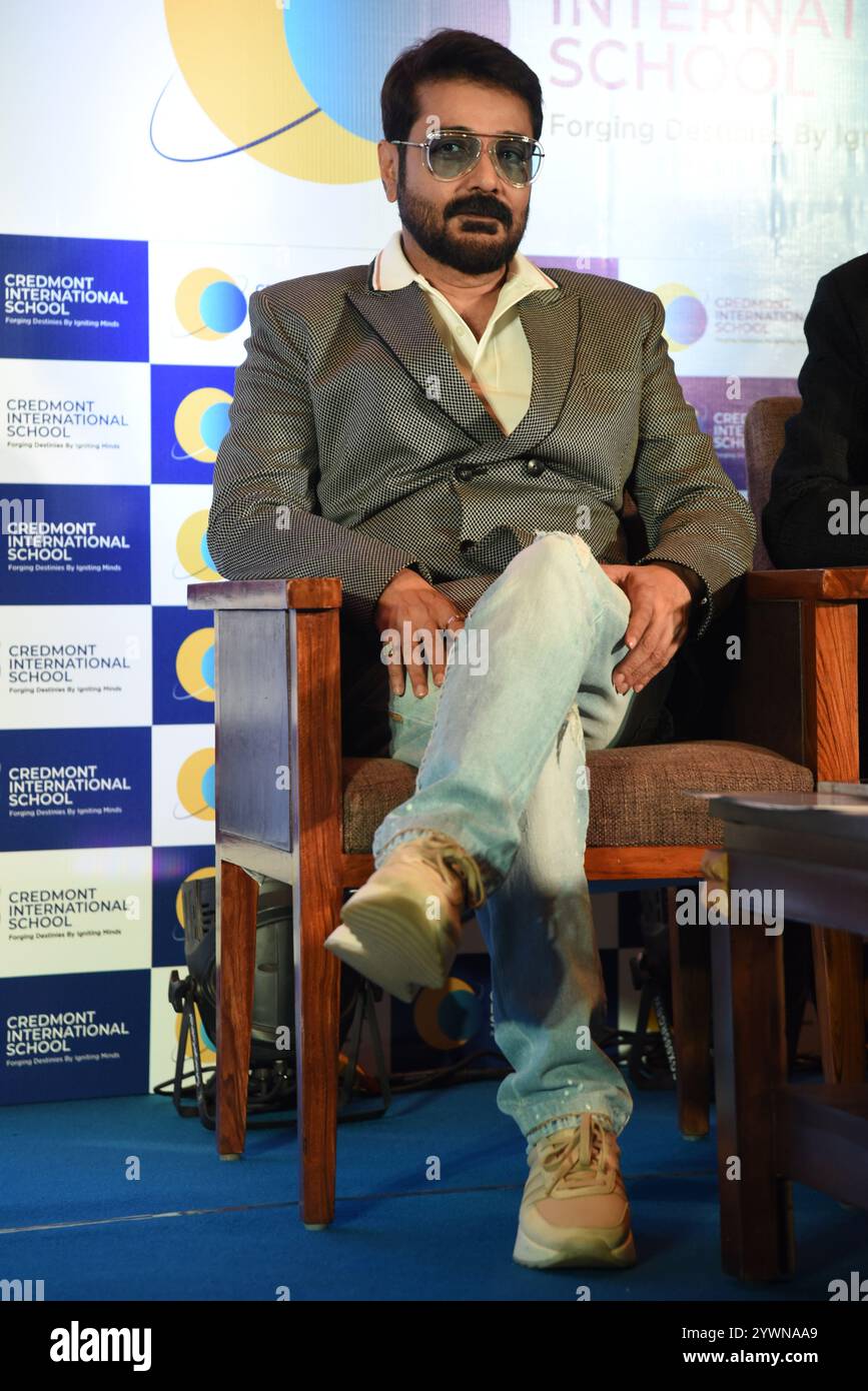 Indian Actor Prosenjit Chatterjee react at the media conferences during ...