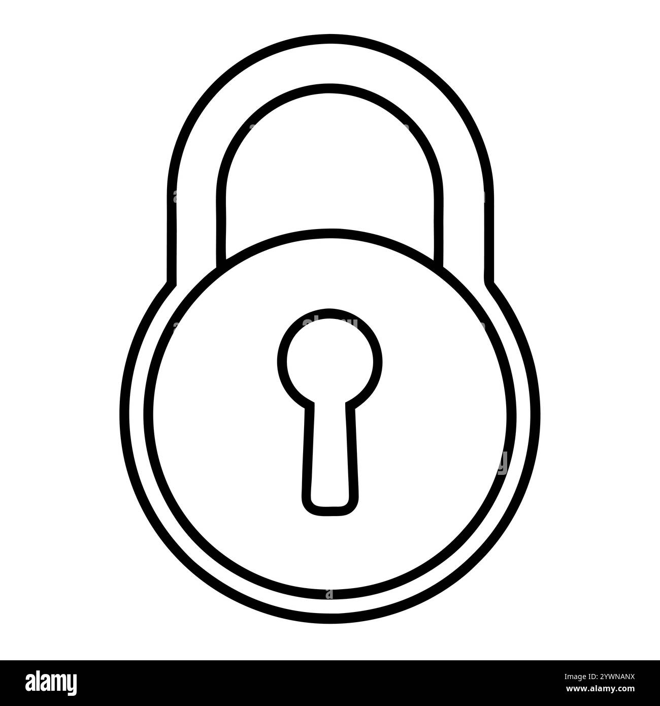 lock icon line art Stock Vector Image & Art - Alamy