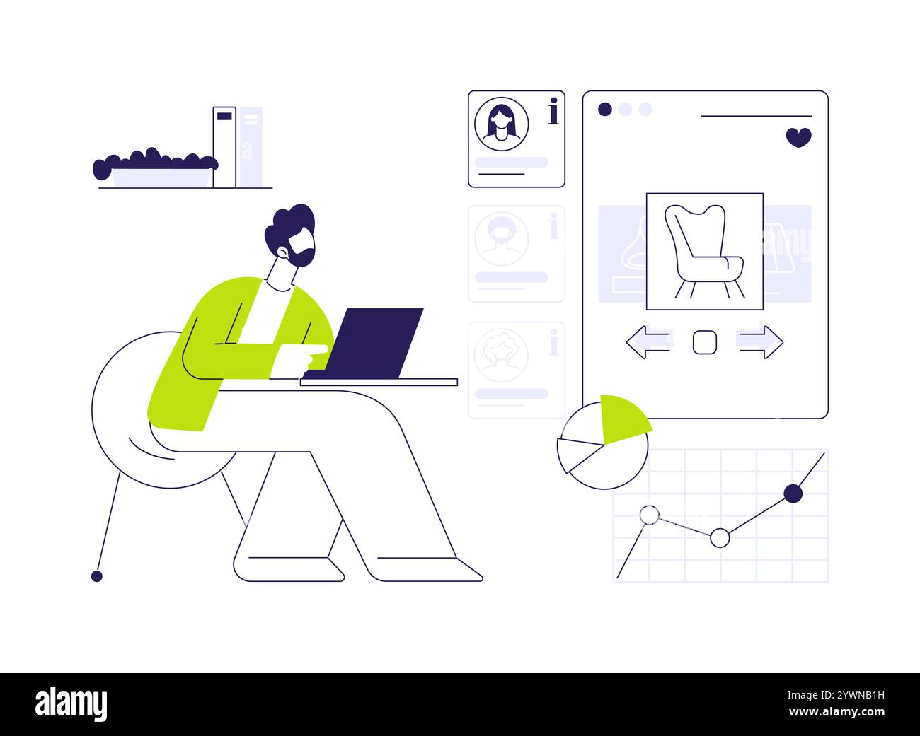 Content recommendations abstract concept vector illustration Stock ...