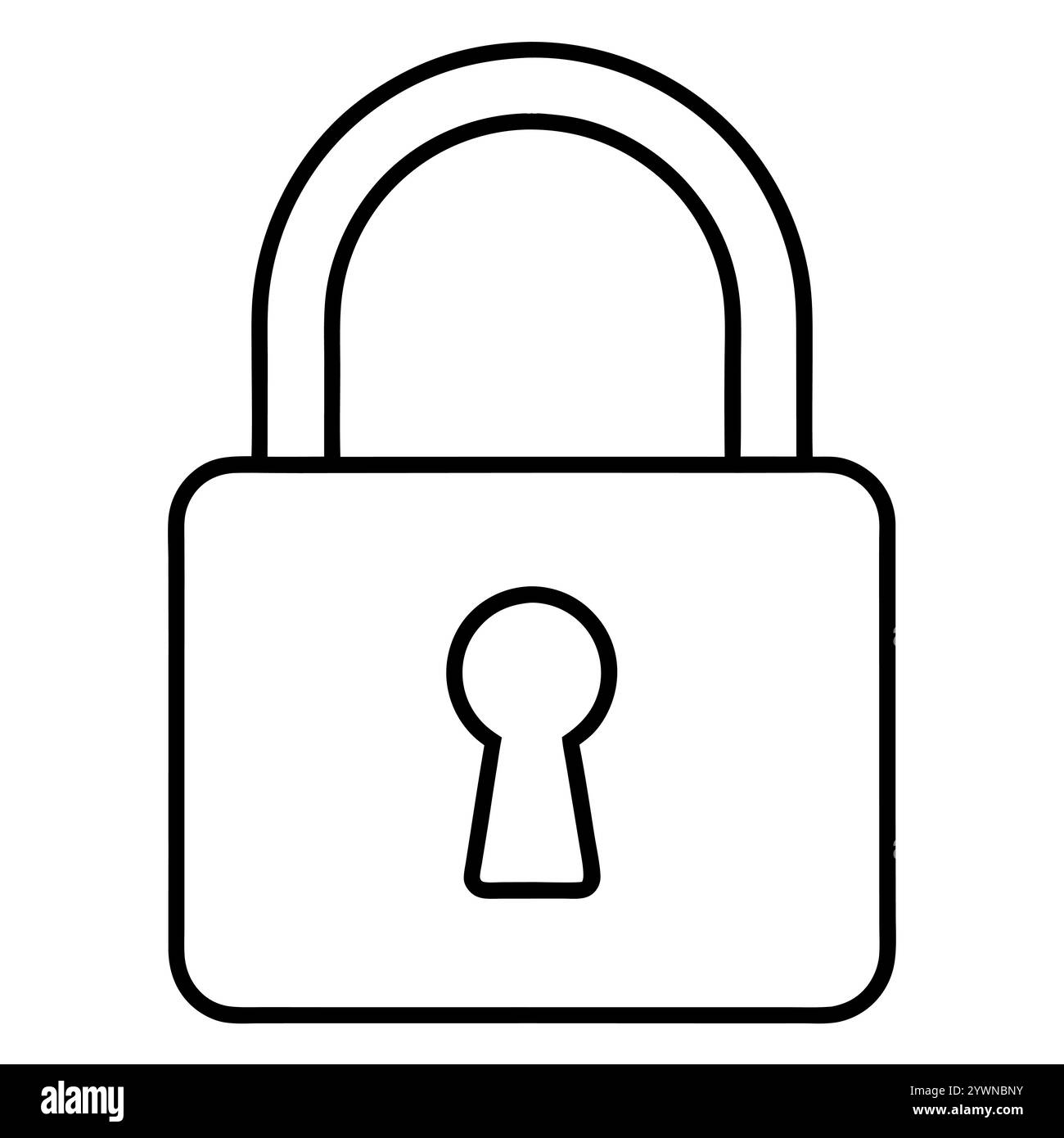 lock icon line art Stock Vector Image & Art - Alamy