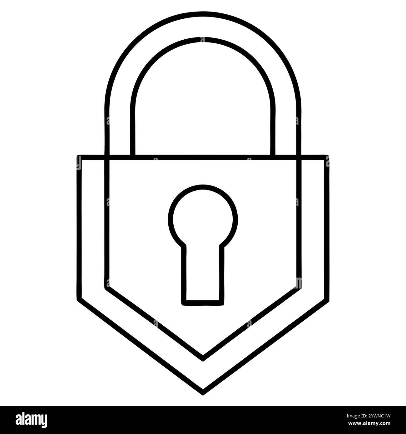 lock icon line art Stock Vector Image & Art - Alamy