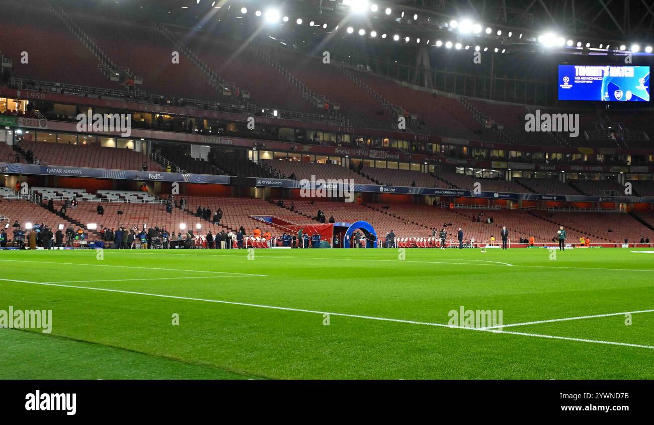 General view inside the stadium ahead of the UEFA Champions League ...