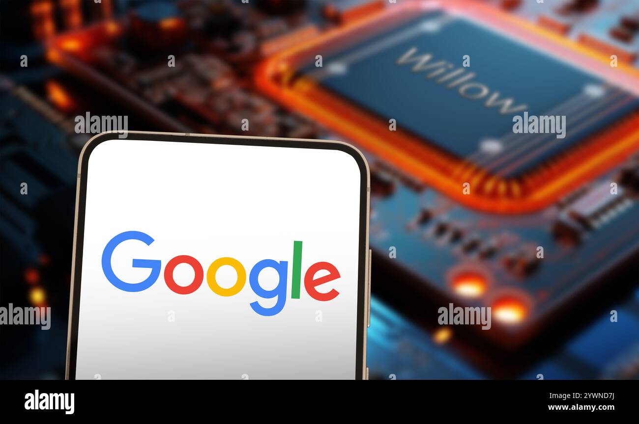 Google quantum chip Willow Stock Photo - Alamy