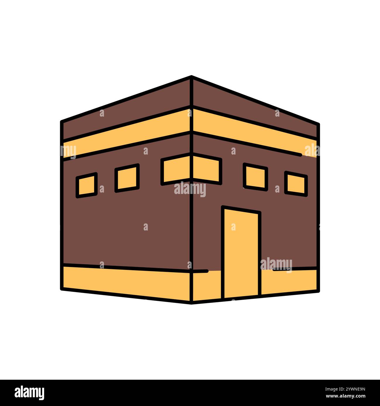 Kaaba color icon. Muslim religion.Sign for web page, mobile app, button ...