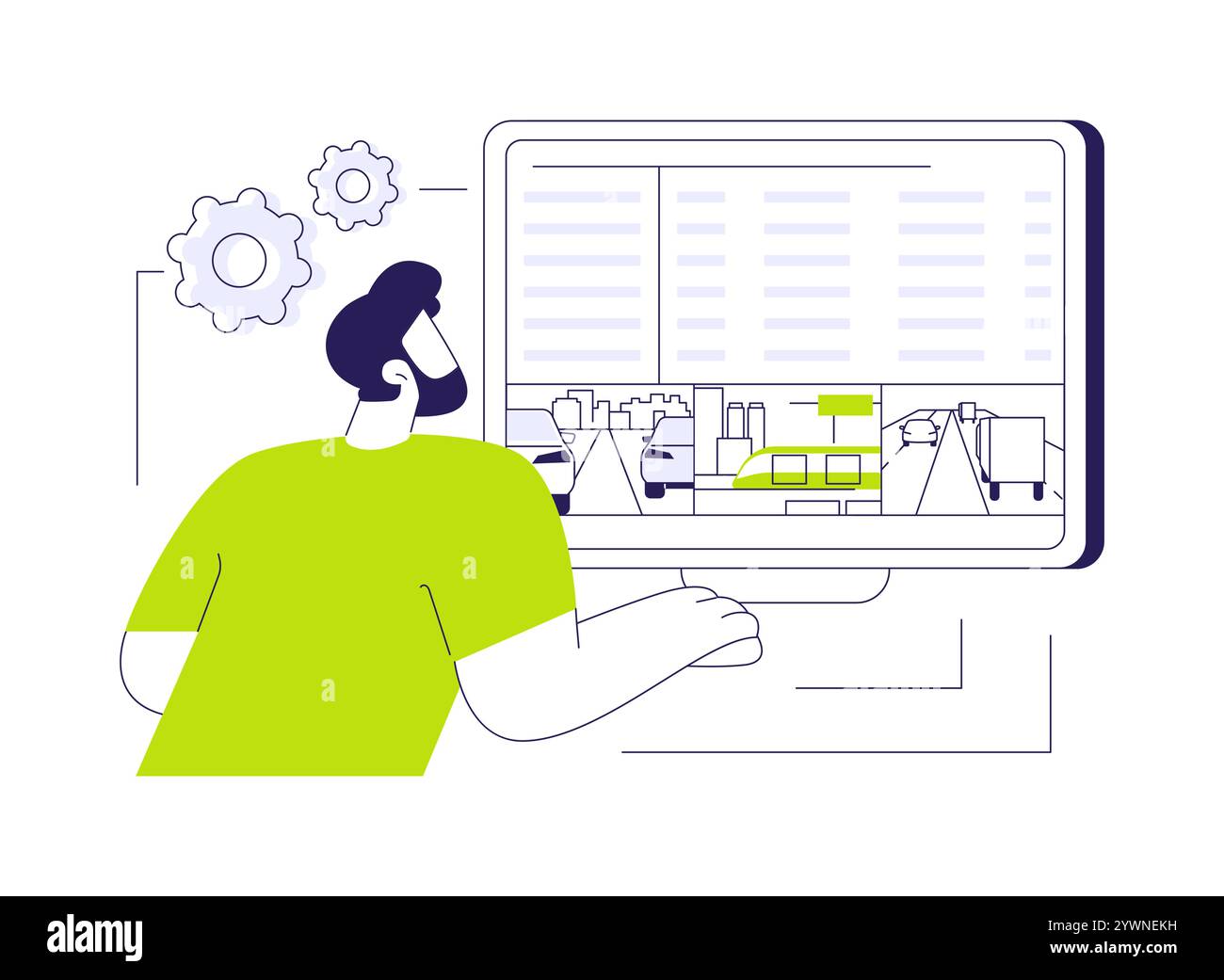 Traffic data abstract concept vector illustration Stock Vector Image ...