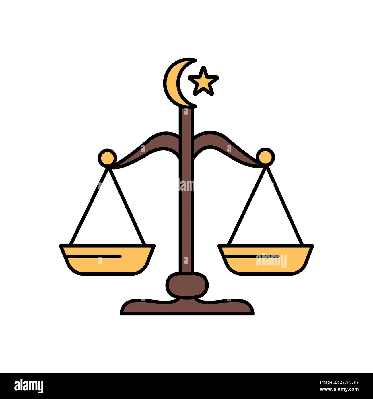 Shariah Islamic law color icon. Muslim religion.Sign for web page ...