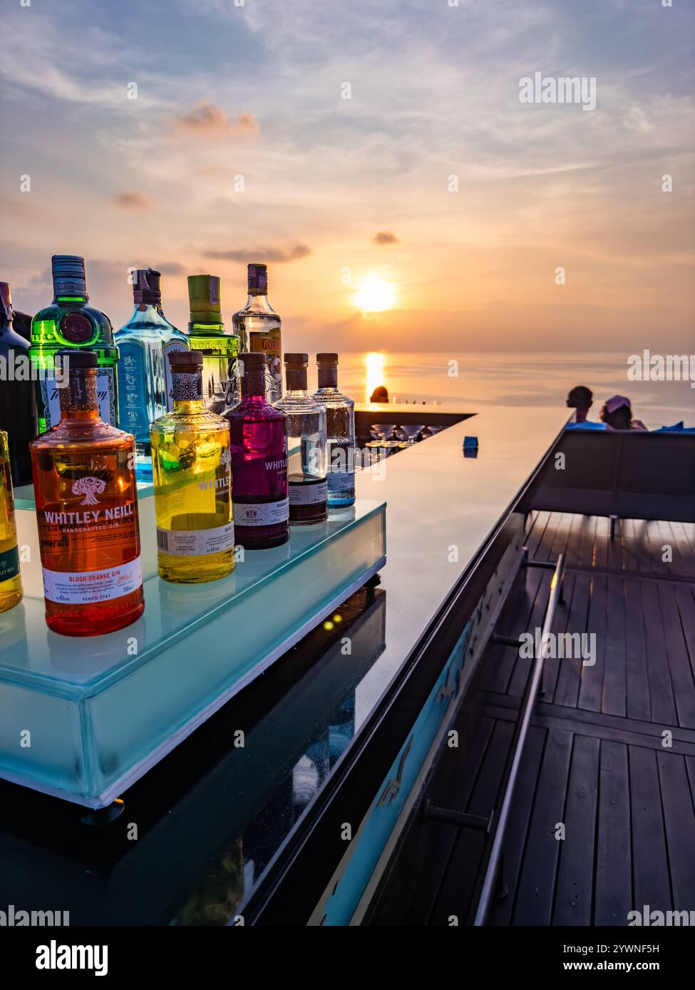 Air bar at sunset in west coast in koh Samui, Thailand Stock Photo - Alamy