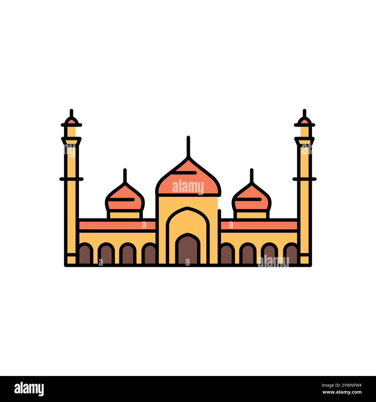 Mosque (masjid) color icon. Muslim religion.Sign for web page, mobile ...