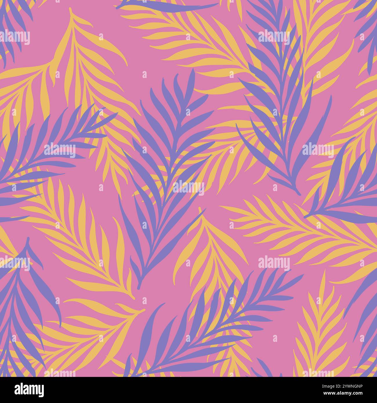 Vector seamless tropical pattern with palm leaves. Vector pattern of ...