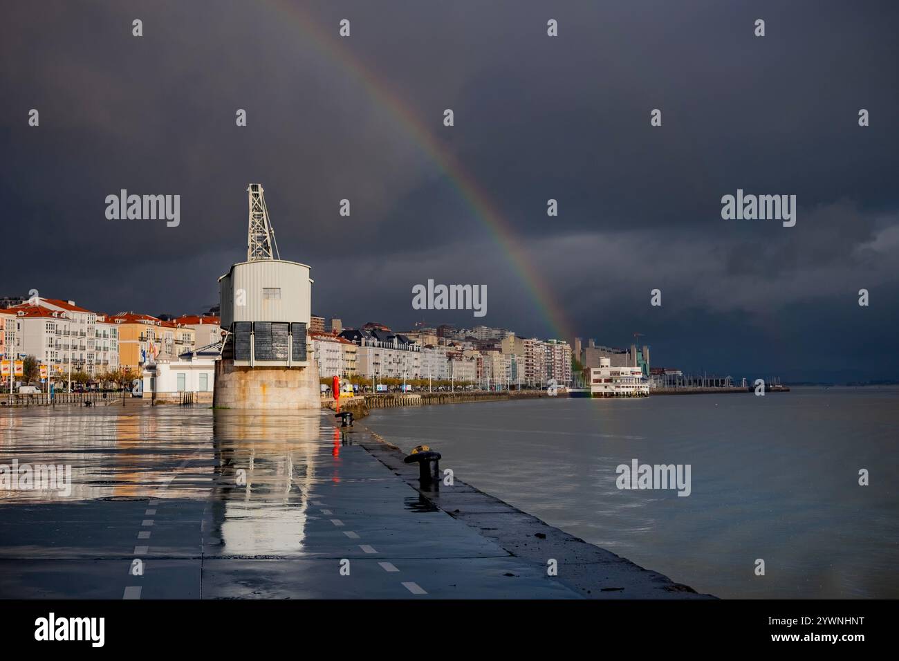 Spain, Cantabria Region, Cantabria Province, Santander,waterfront with ...
