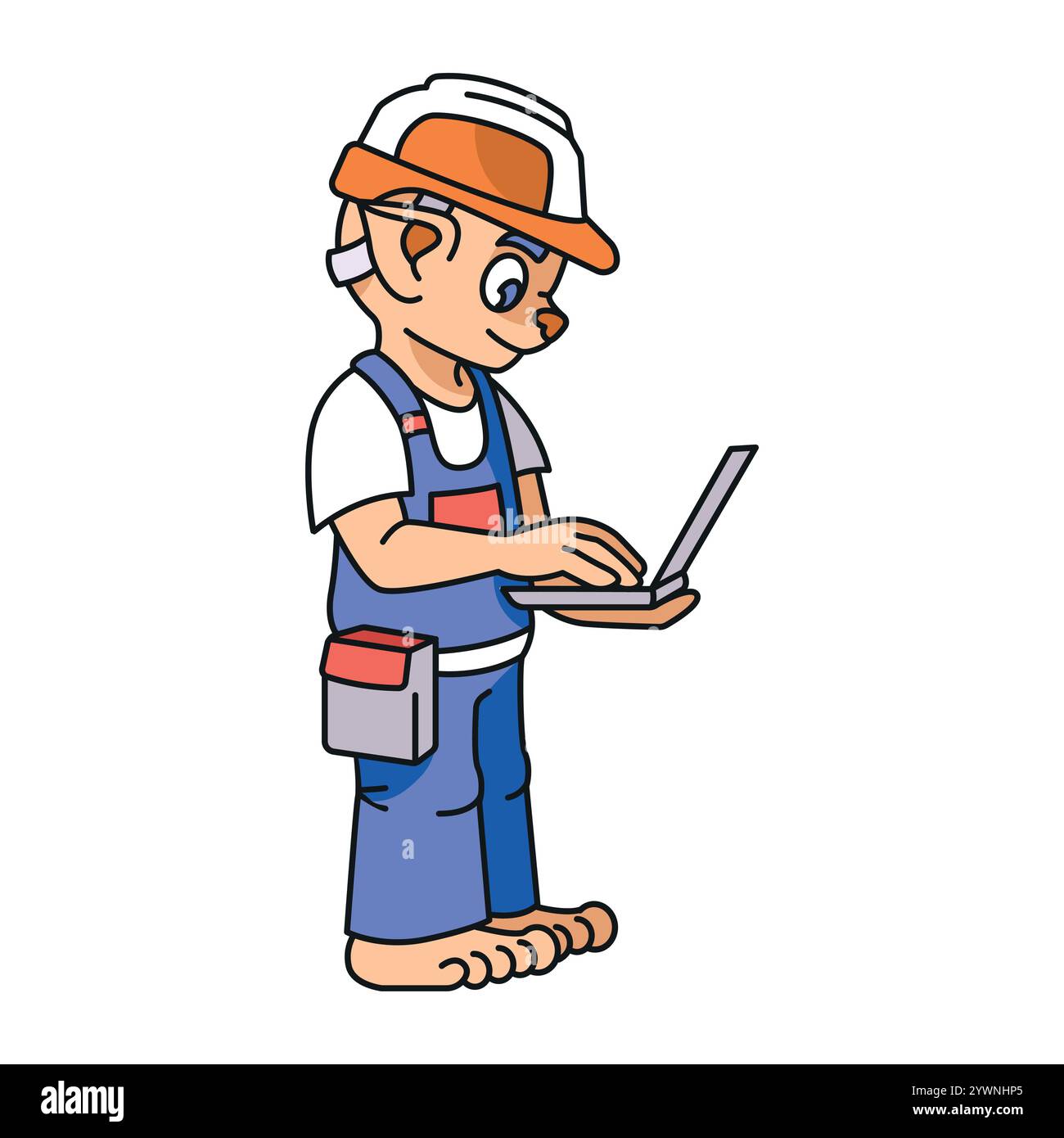 Cute fary tale character color line illustration. Pose and emotions ...