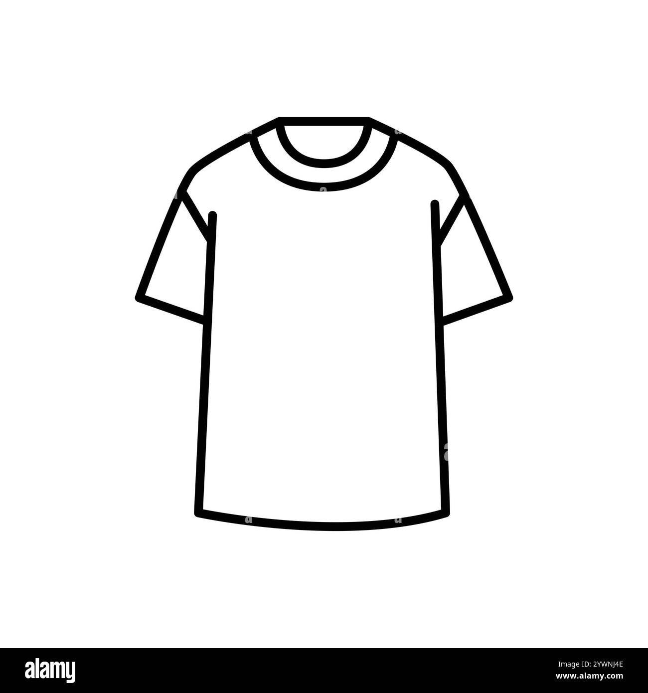 Crew Neck line black icon. Sign for web page, mobile app, button, logo ...