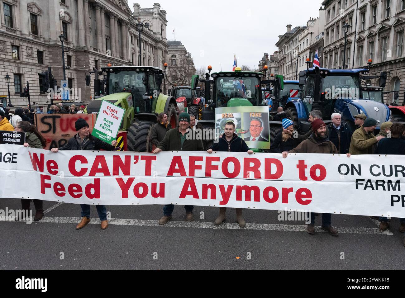 London, UK. 11 December, 2024. Farmers stage a second protest in ...