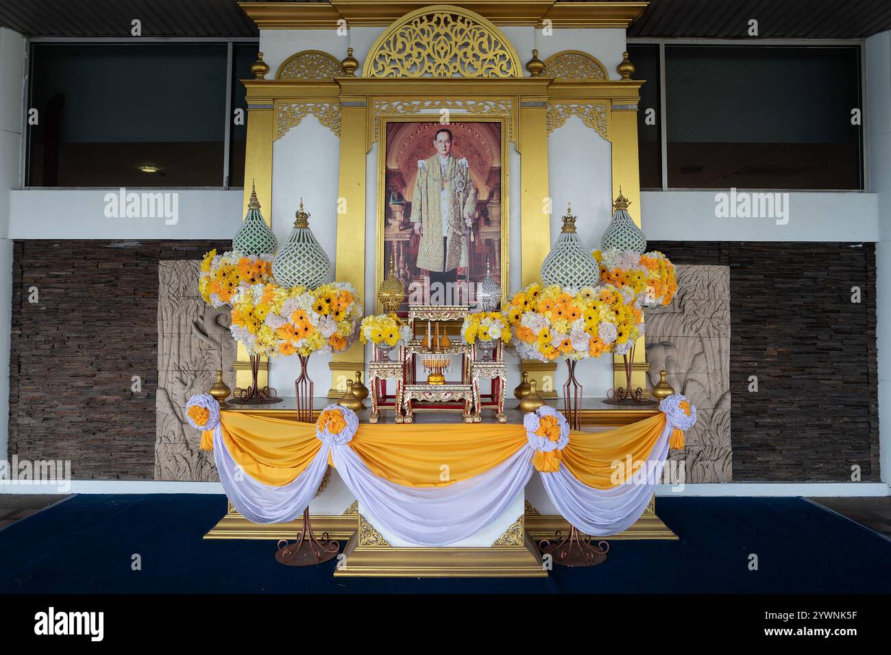 CHIANG MAI, THAILAND - OCTOBER 26, 2023: King Rama IX portrait on ...