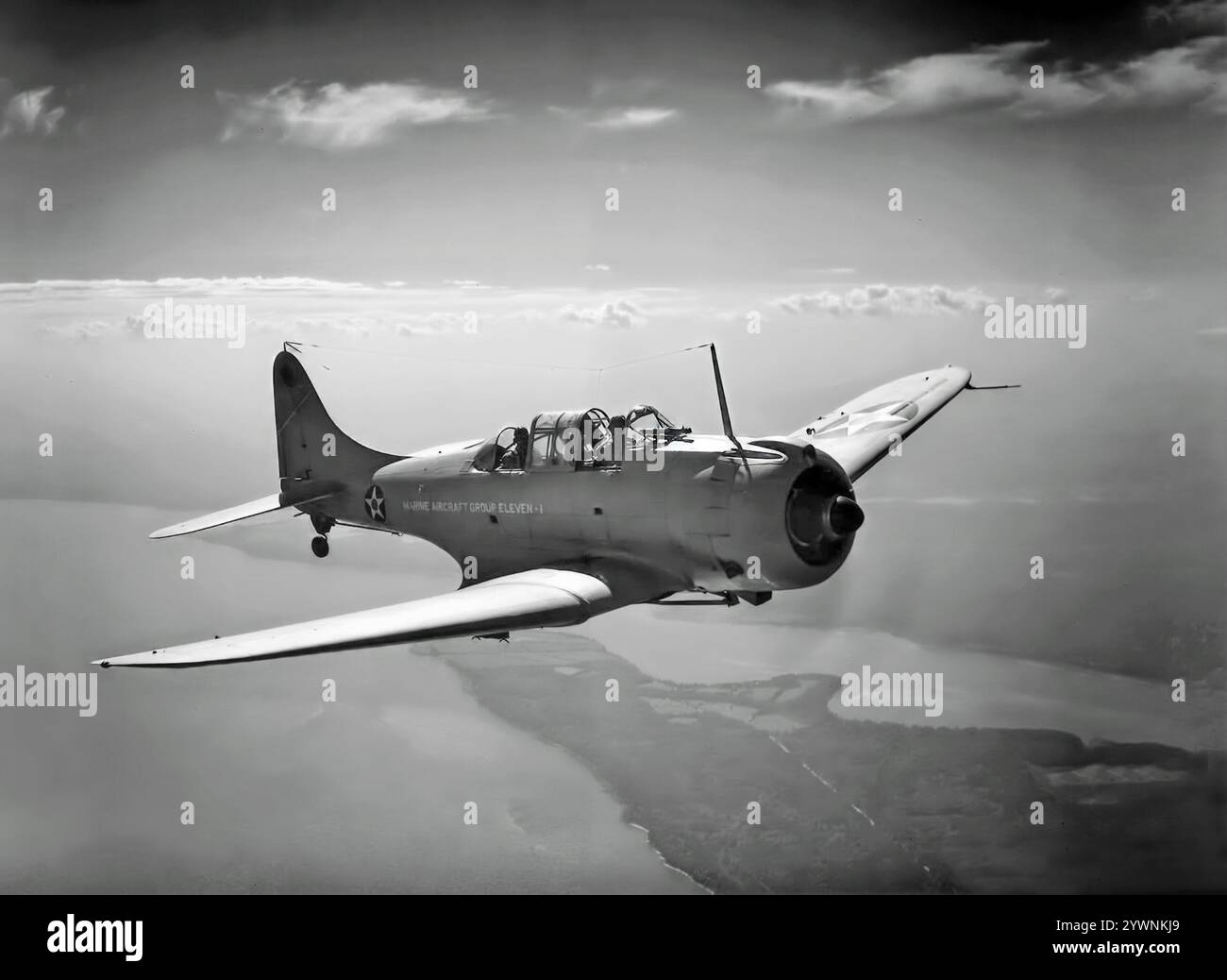 A Douglas SBD Dauntless World War II American naval scout plane and ...