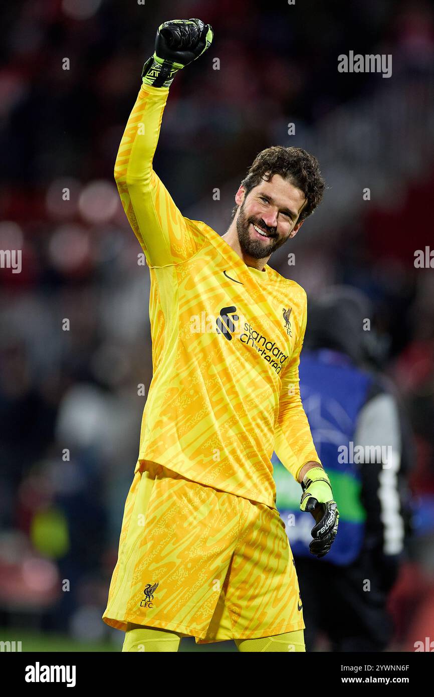 Alisson of Liverpool FC during the UEFA Champions League 2024/25 League ...