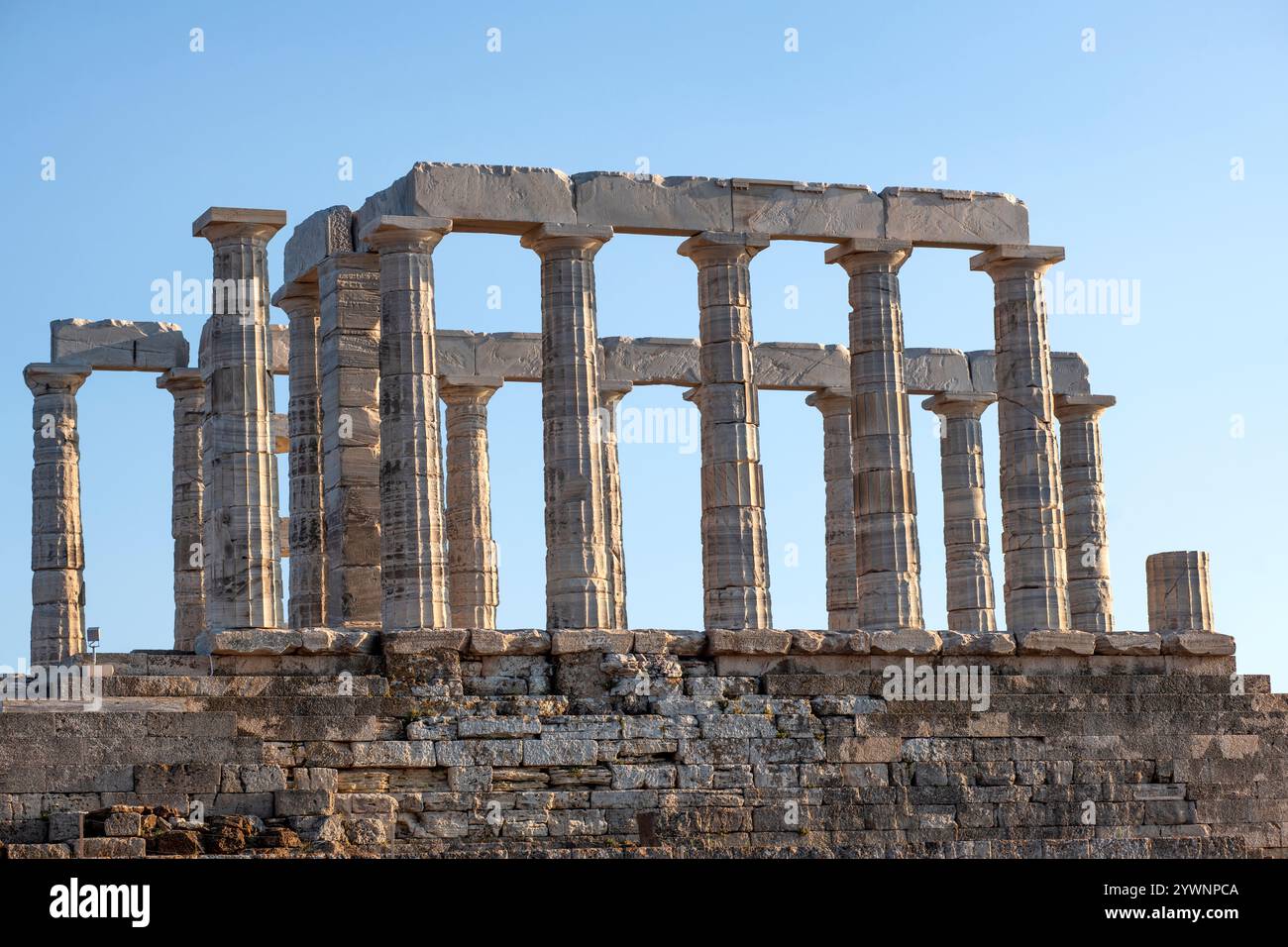 Cape Sounio: Temple of Poseidon. Greece Stock Photo - Alamy