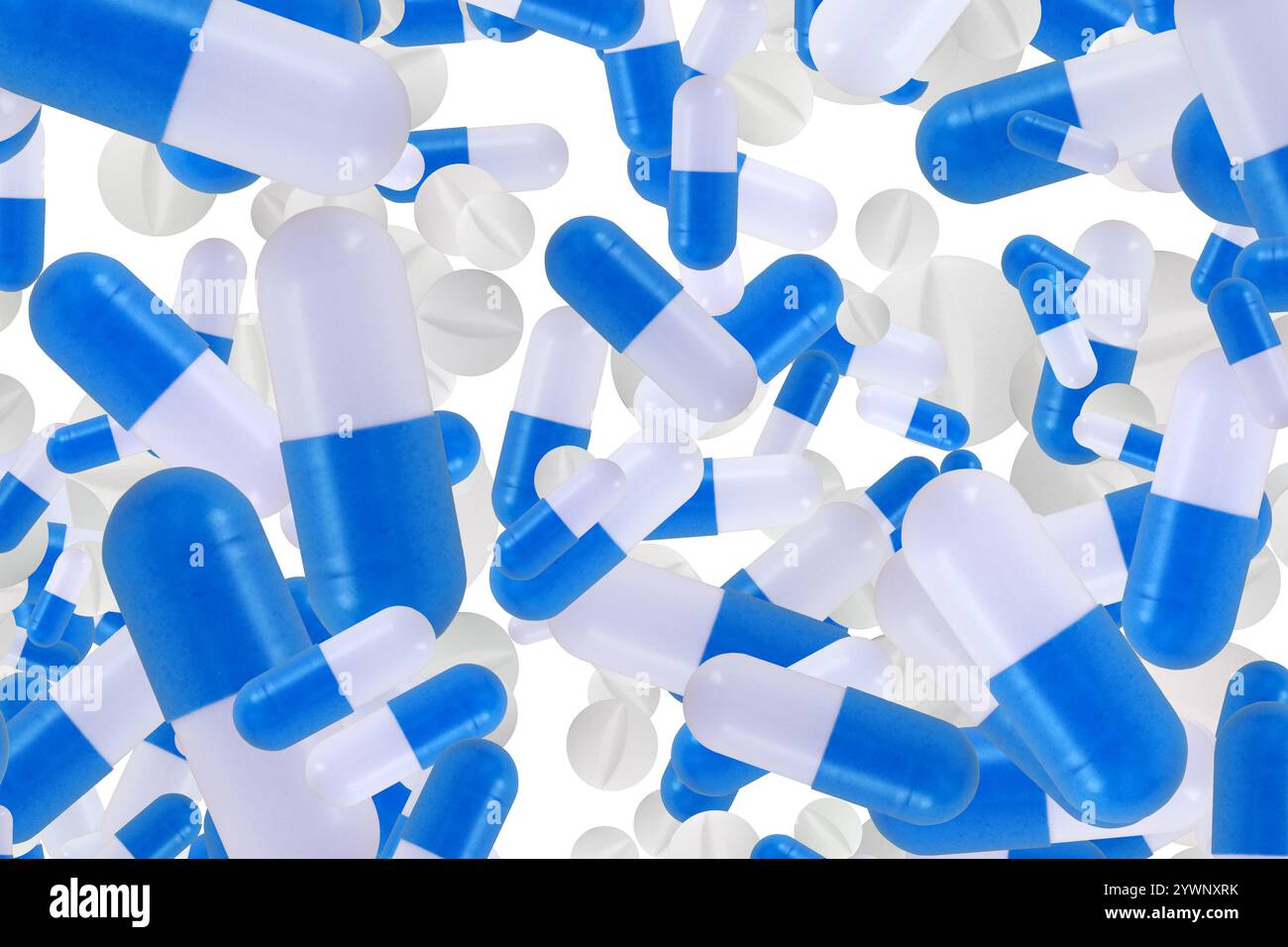 Blue capsules pills isolated hi-res stock photography and images - Alamy