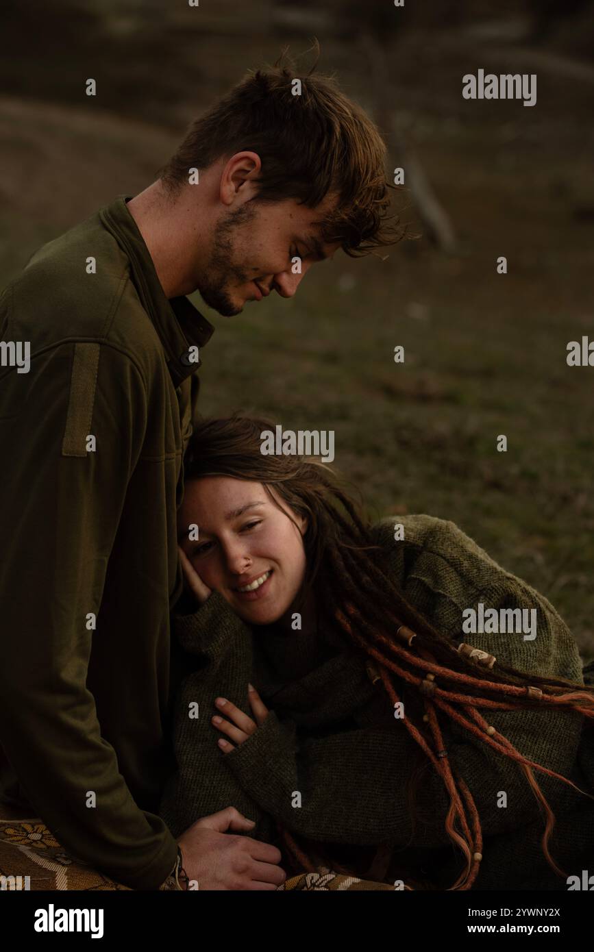 cute couple cuddling Stock Photo - Alamy