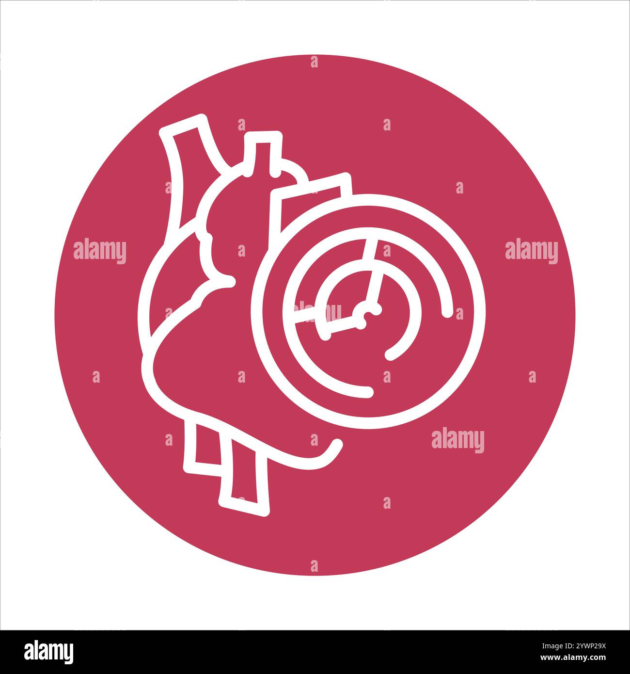 Arterial hypertension line black icon. Sign for web page, mobile app ...