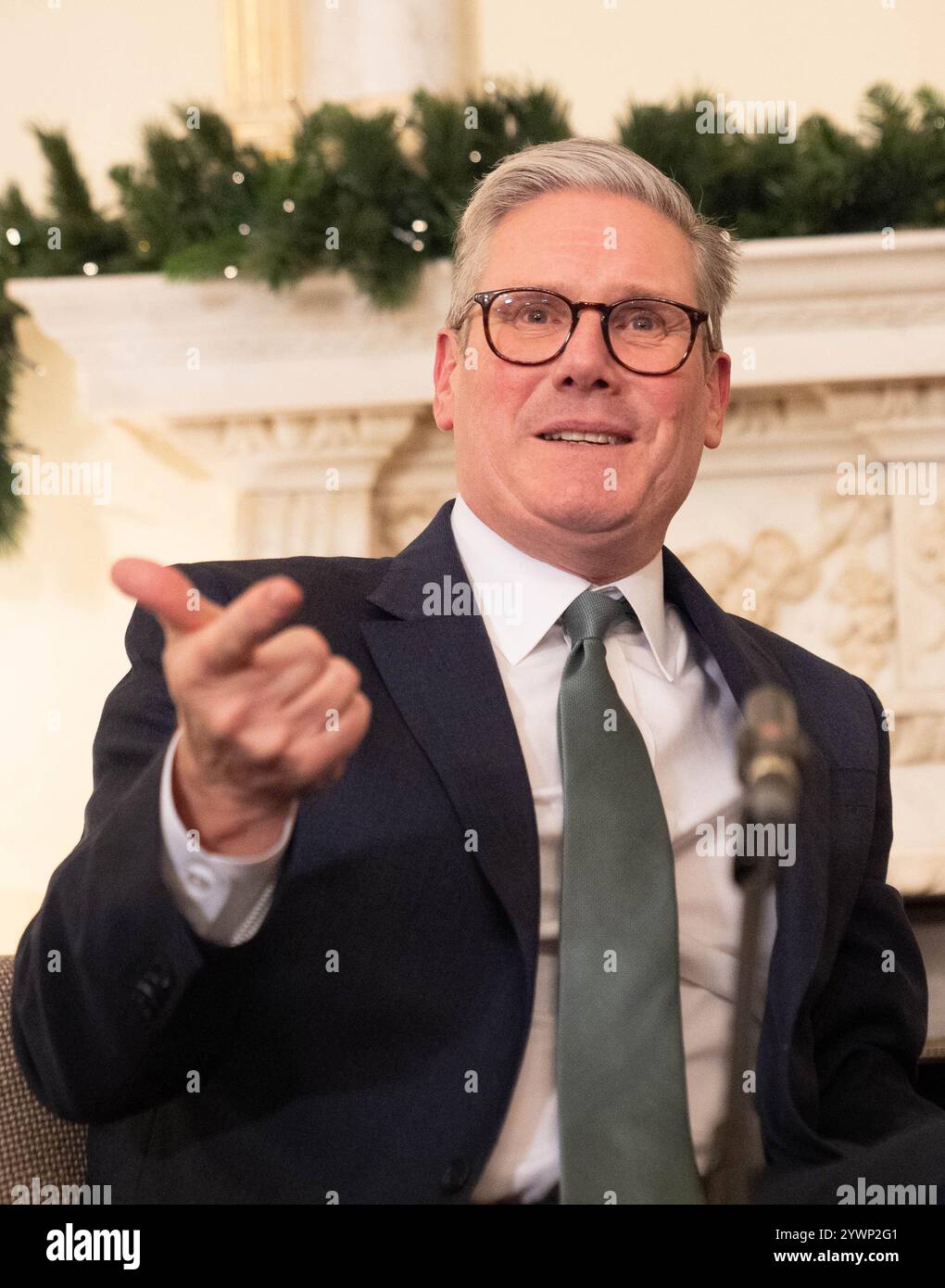 Prime Minister Sir Keir Starmer speaking during an Advent reception in ...