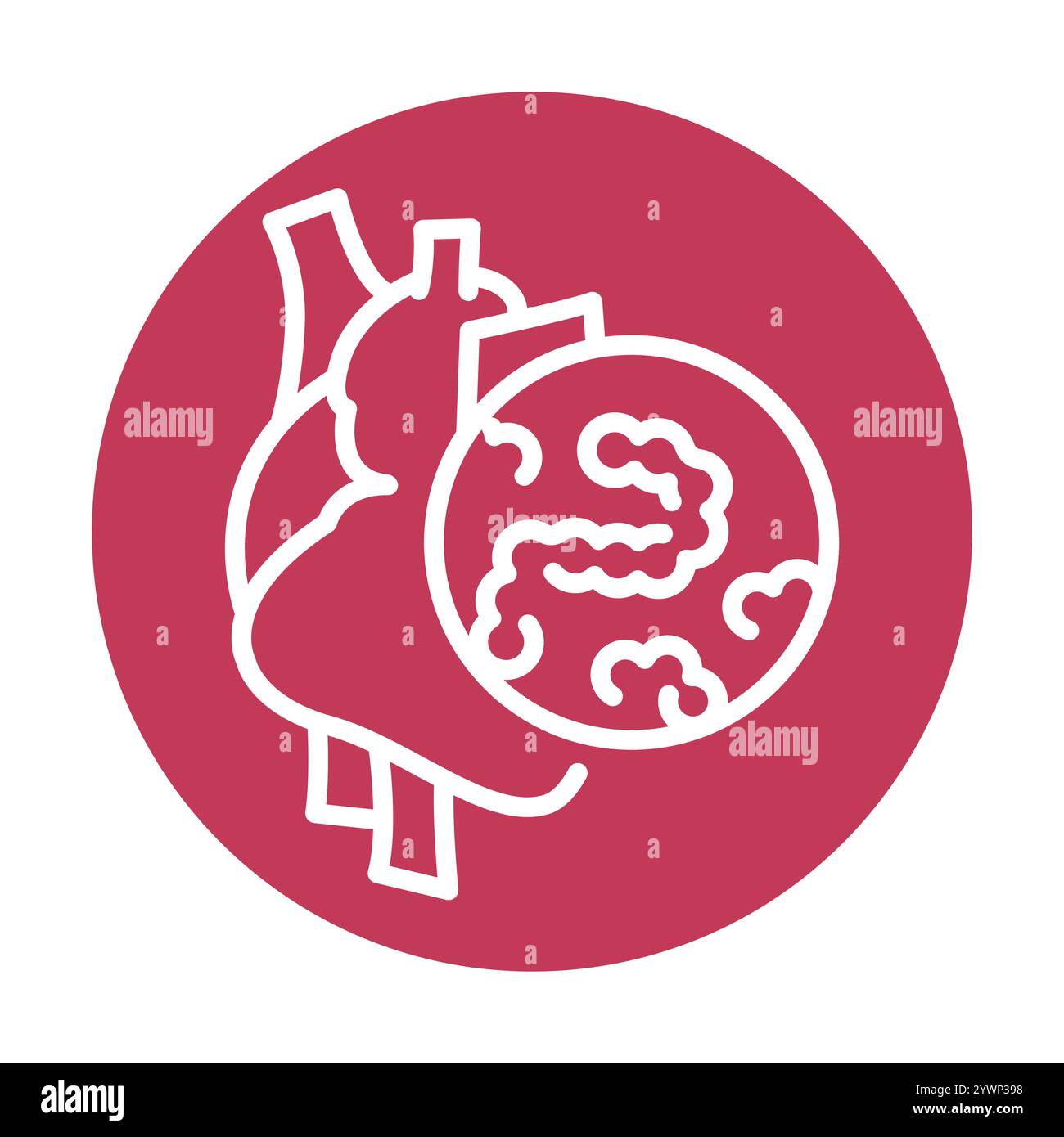 heart disease line black icon. Sign for web page, mobile app, button ...